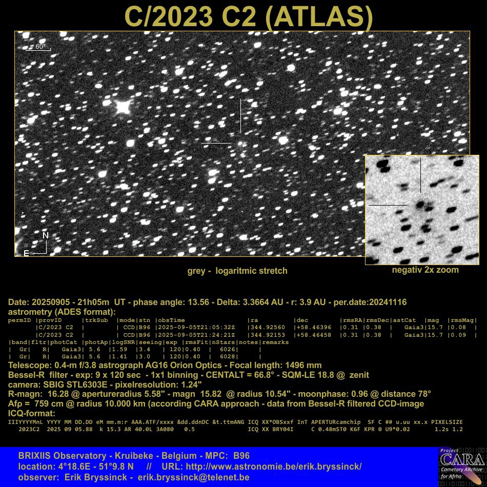 comet C/2023 C2 (ATLAS) - 5 sept. 2025