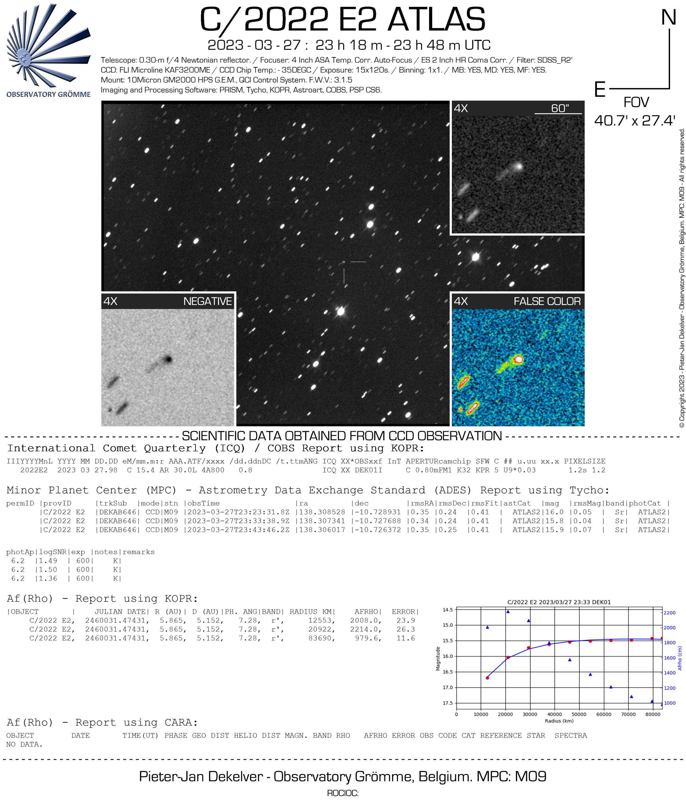 03-27 23h18m C/2022 E2 ATLAS M09